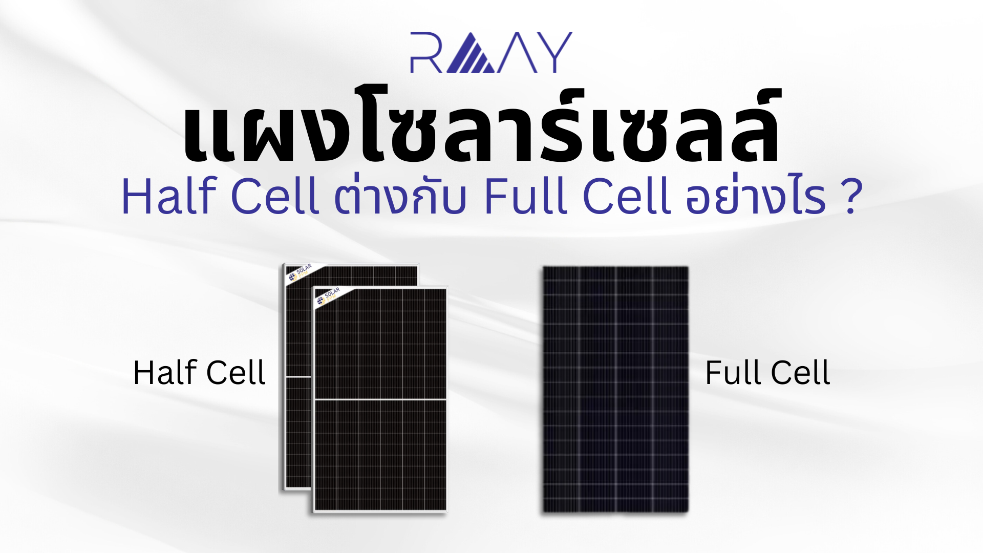 แผงโซลาร์เซลล์แบบ Half Cell ต่างกับ Full Cell อย่างไร? - RAAY